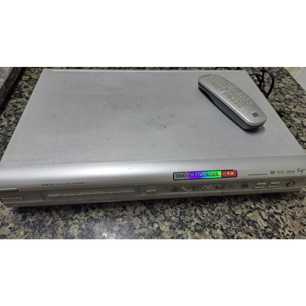 Aparelho Gravador de DVD DVD Player e Records Philips com controle | Shopee Brasil