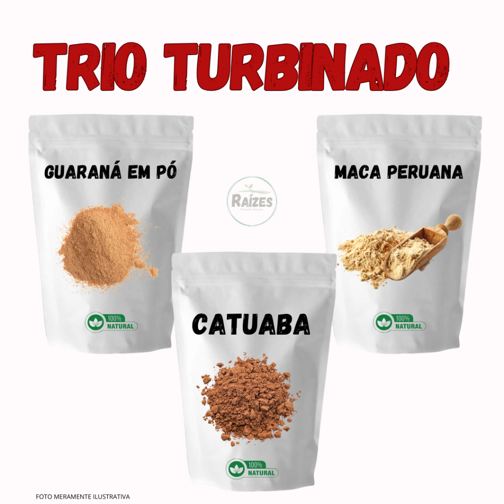 TRIO TURBINADO - Maca Peruana, Catuaba e Guaraná | Shopee Brasil