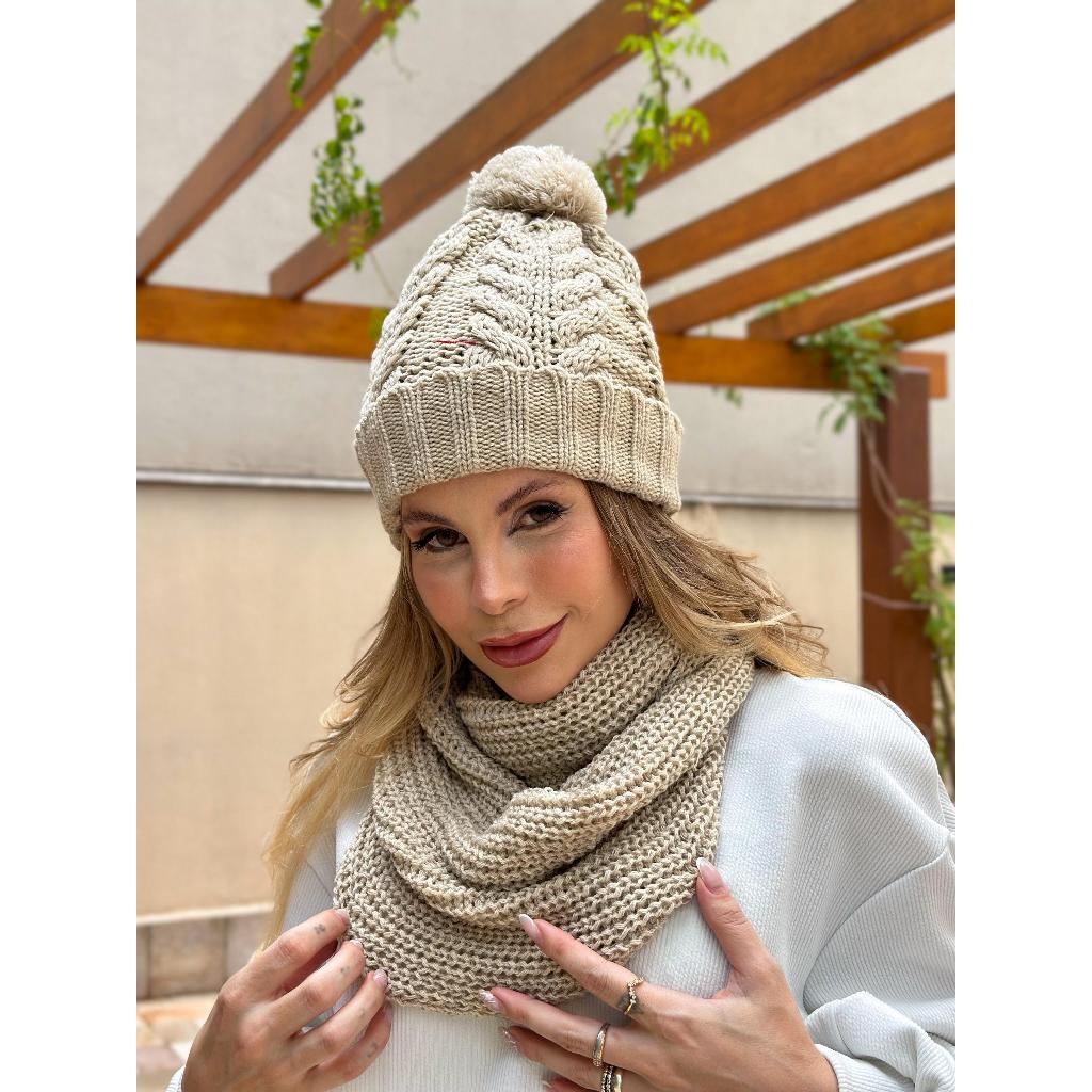 Gorro Feminino - Touca Feminina - Touca Pompom Adulto Inverno - Touca ...