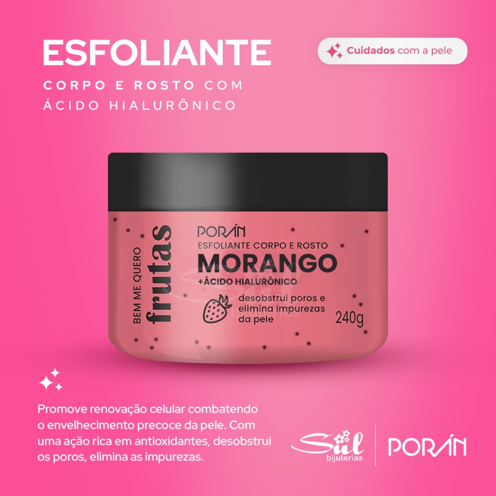 Esfoliante Miss Lary 240g morango | Shopee Brasil