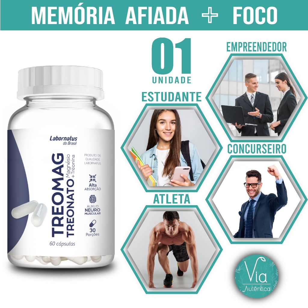 Treomag Treonato Magnésio + Treonina 60 Cáps. Original Labornatus do Brasil | Shopee Brasil