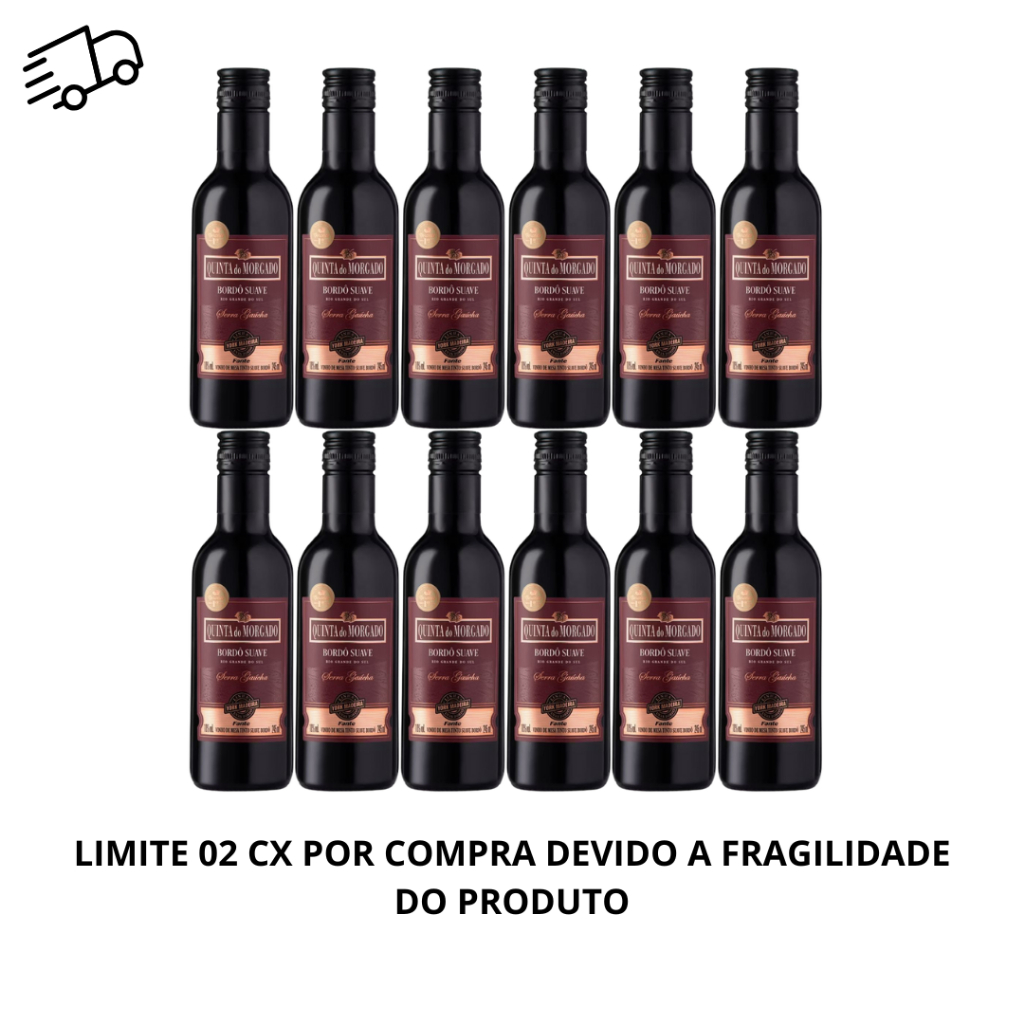 Pack 12 un Mini Vinho Bordô Suave Quinta do Morgado 245ml | Shopee Brasil