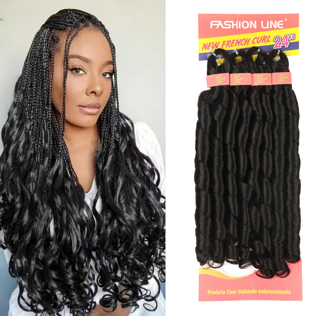 Entrelace New French Curl Fashion Line Braids Trança Com Cachos 280g ...