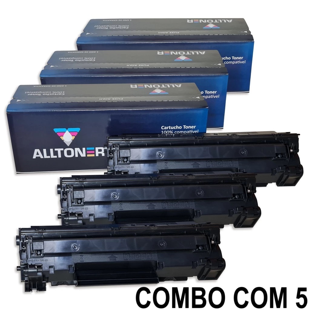 Combo Com 5 Toner Compativel Hp Cb435a 35a Cb436a 36a Ce 285a 85a 78a ...