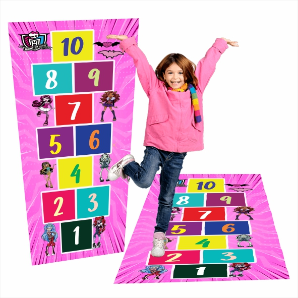 Tapete Jogo da Amarelinha Infantil Em Lona Monster High, Presente ...