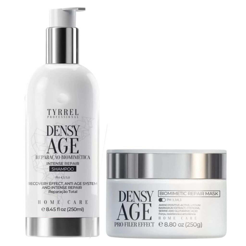 Tyrrel - Kit Shampoo 250ml E Máscara Densy Age Reparação 250g | Shopee ...