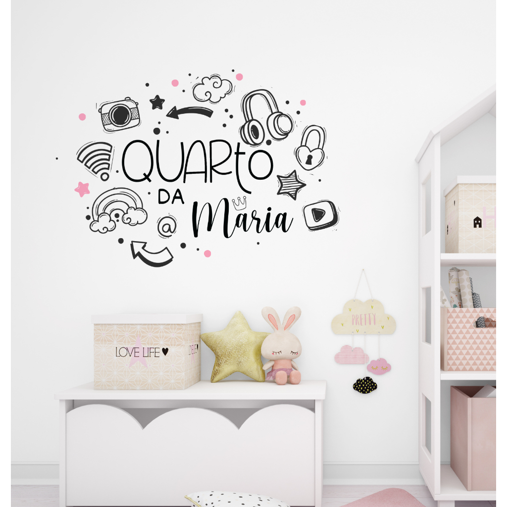 Adesivo Lettering nome personalizado | Shopee Brasil