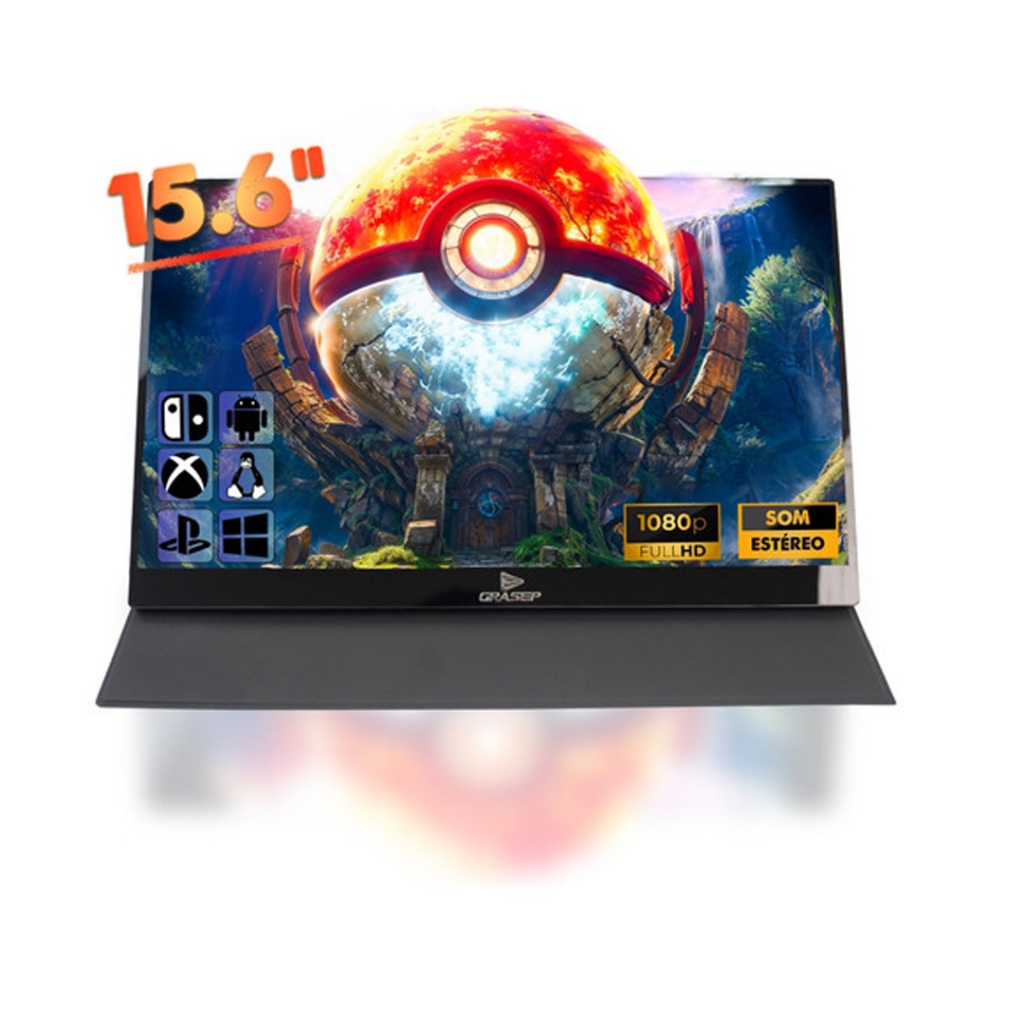 Monitor Gamer Portátil Som Estéreo 15,6 Polegadas Fhd 60hz | Shopee Brasil