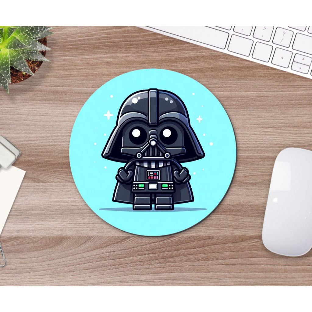 Mouse Pad Redondo Neoprene 19x19 Darth Vader Star Wars Geek | Shopee Brasil