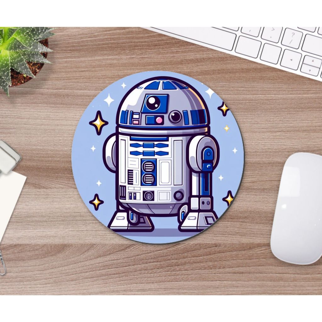 Mouse Pad Redondo Neoprene 19x19 R2-D2 Star Wars Geek | Shopee Brasil
