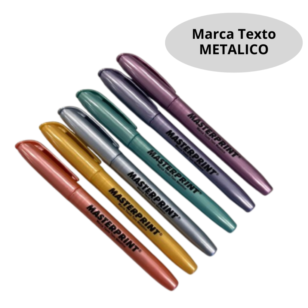 Marca Texto Metálico Martesprtint com 6 Unidades | Shopee Brasil