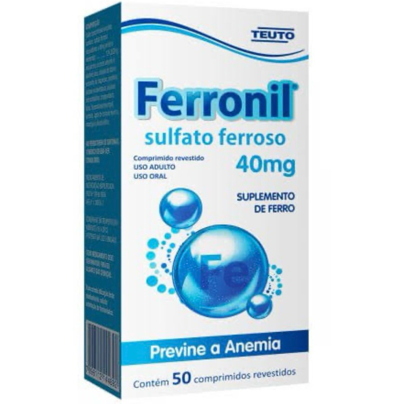 Suplemento de Ferro Elementar 40mg 50 comprimidos | Shopee Brasil