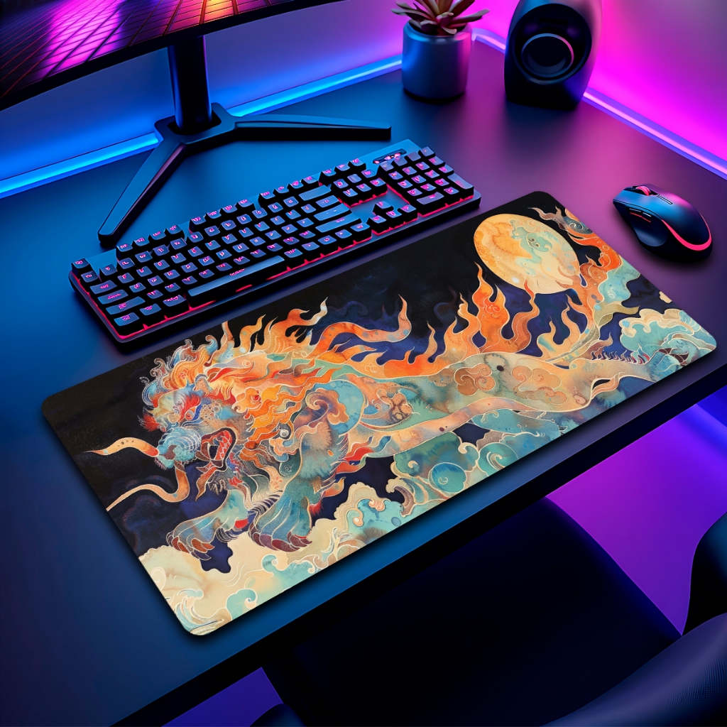 Mouse Pad Dragao Japones Gamer Antiderrapante Grande Diversas Estampas ...