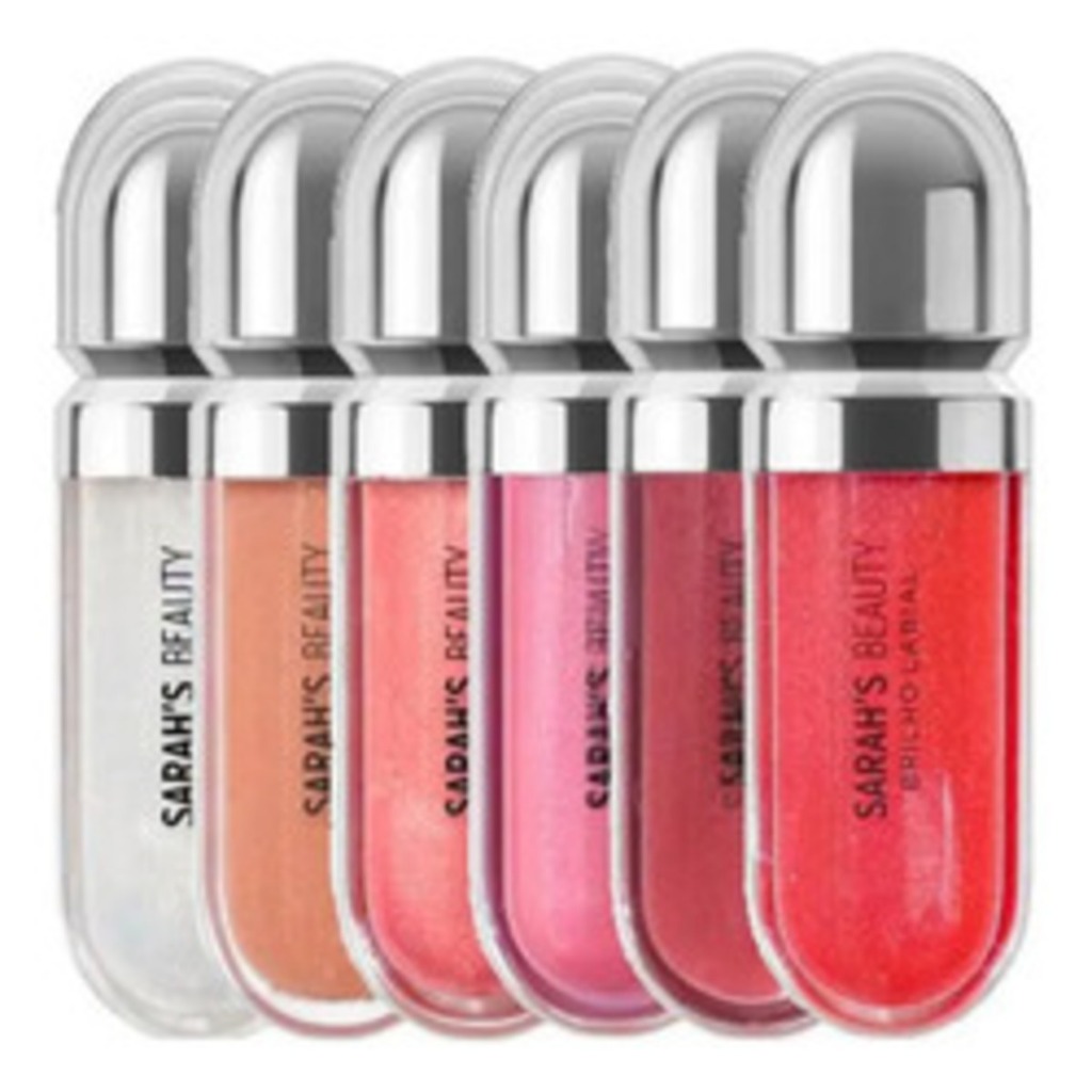 kit com 6 CORES Super Gloss Labial brilhante Sarahs Beauty Lip Glos ...