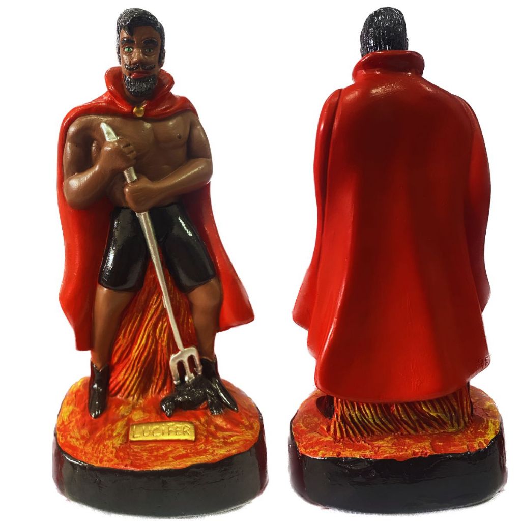 Imagem Exu Lúcifer com Capa de Gesso 25cm - Umbanda Candomblé | Shopee ...