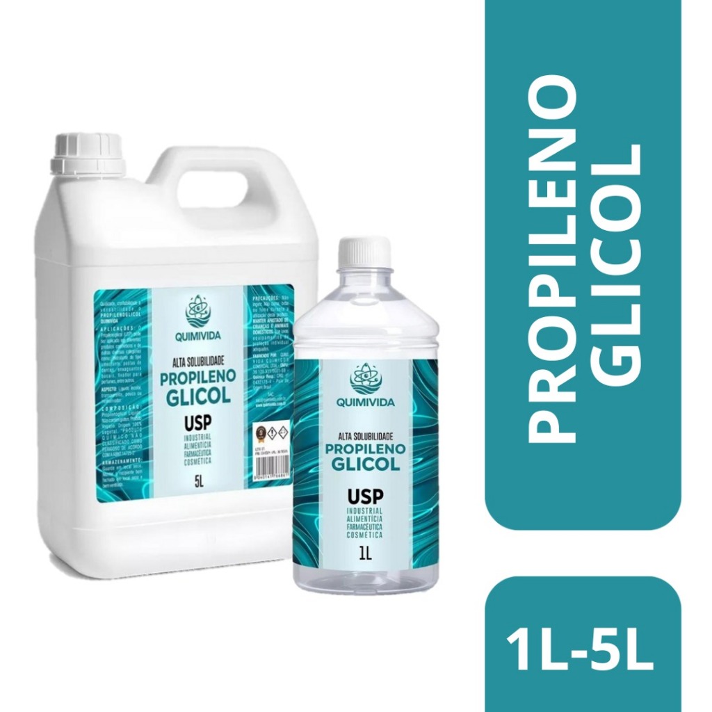 Propileno Glicol 1L -5L Alta Solubilidade Industria Alimentícia Incolor ...