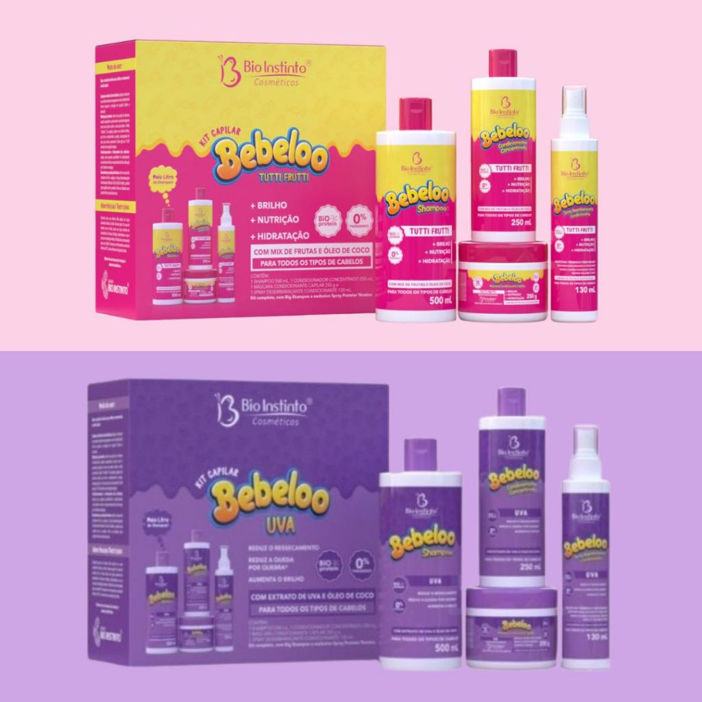 Kit Capilar Bebelo Tutti Frutti Uva Bio Instinto - 4 Itens | Shopee Brasil
