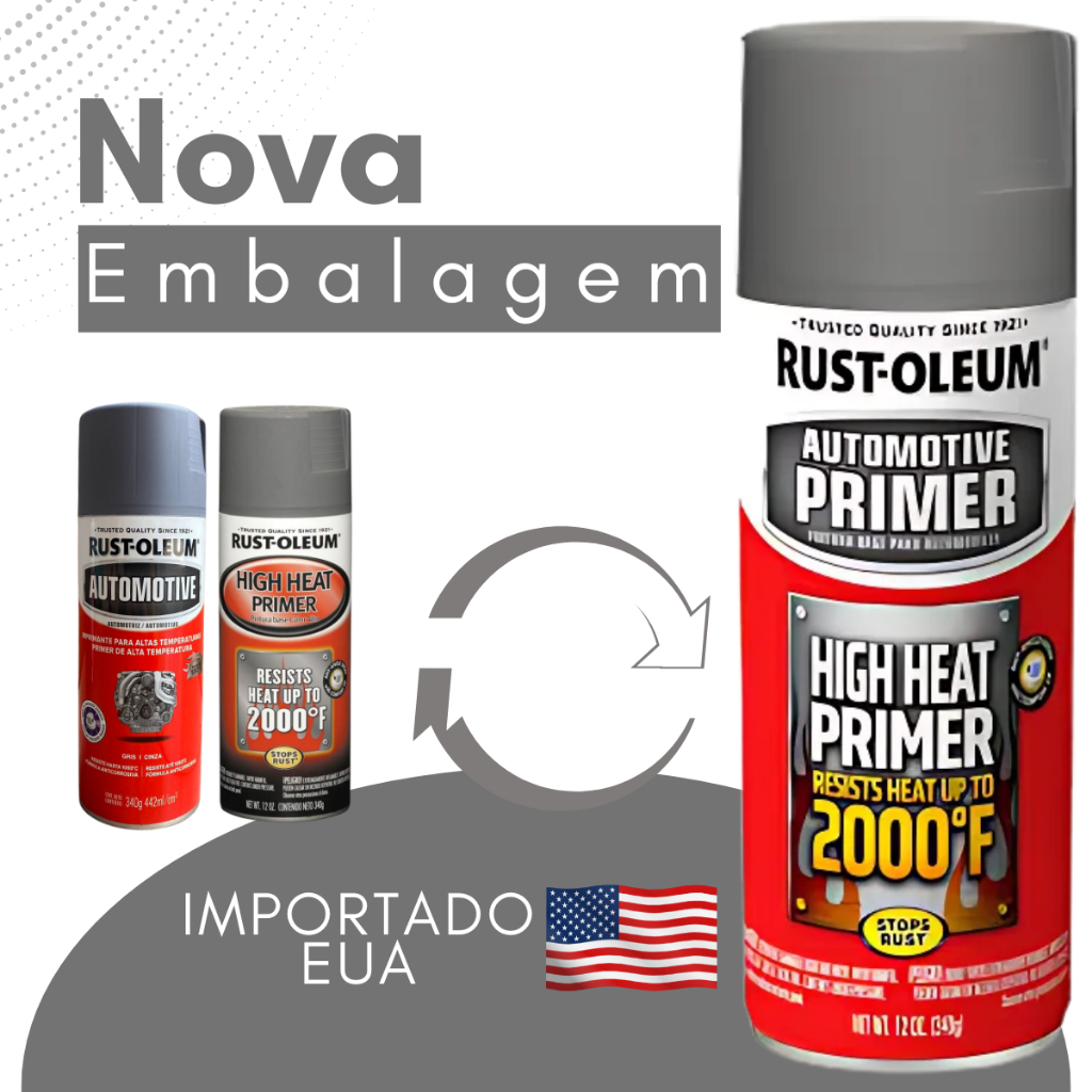Spray Primer Alta Temperatura 1093Graus Rust Oleum Automotive Motores ...