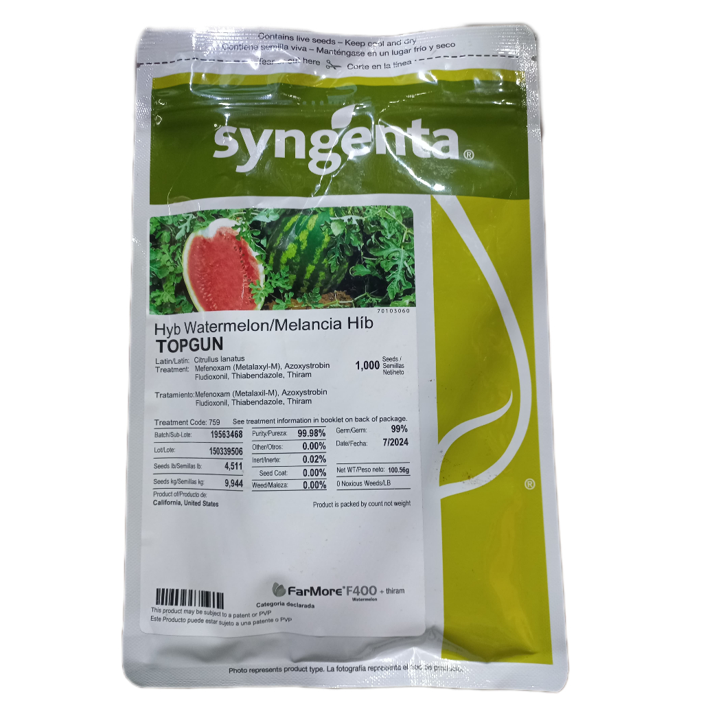 Semente watermelon/melancia hib topgun syngenta 1000 sementes | Shopee ...