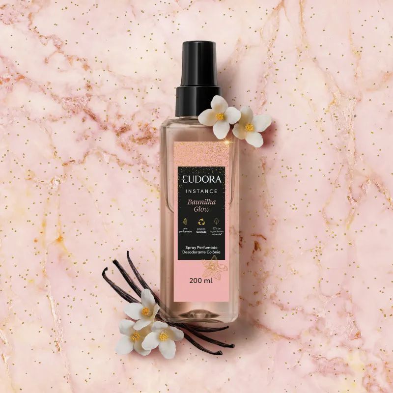 EUDORA INSTANCE BODY SPLASH BAUNILHA GLOW 200ML | Shopee Brasil