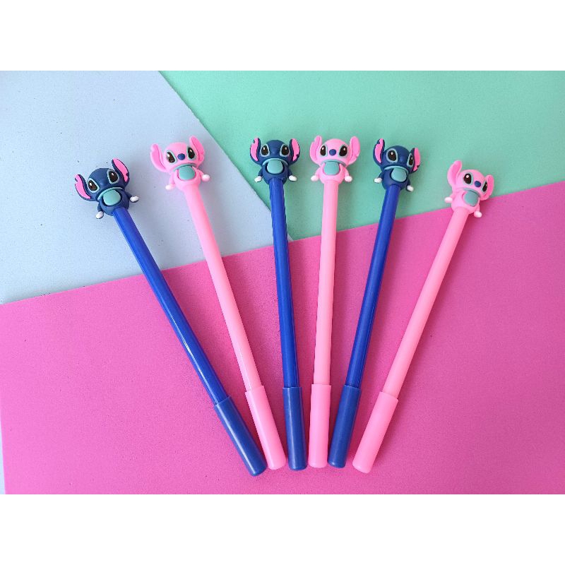 Kit Caneta Stitch em gel Angel papelaria fofa | Shopee Brasil