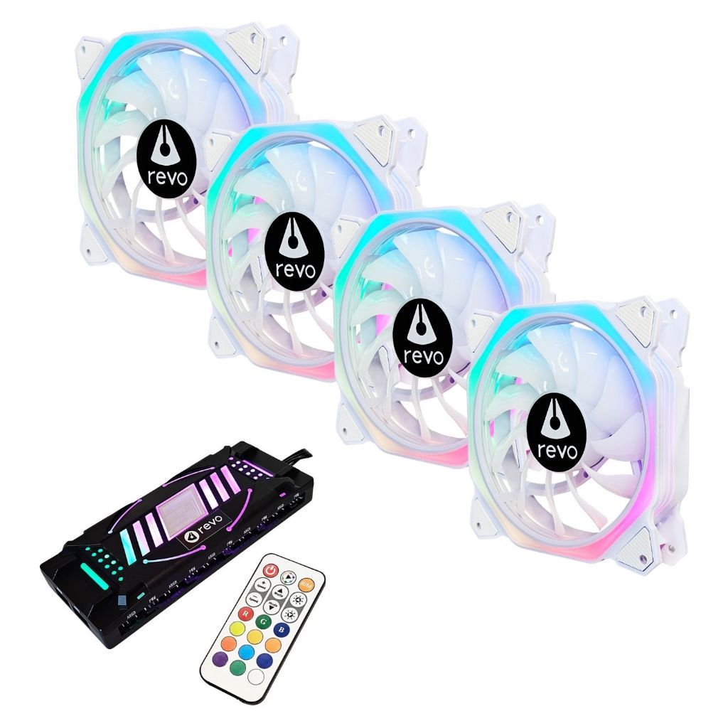 Kit 3, 5, 6, 7 e 10 Fans Ventoinha Cooler Branca ARGB RGB 120mm Stellar ...