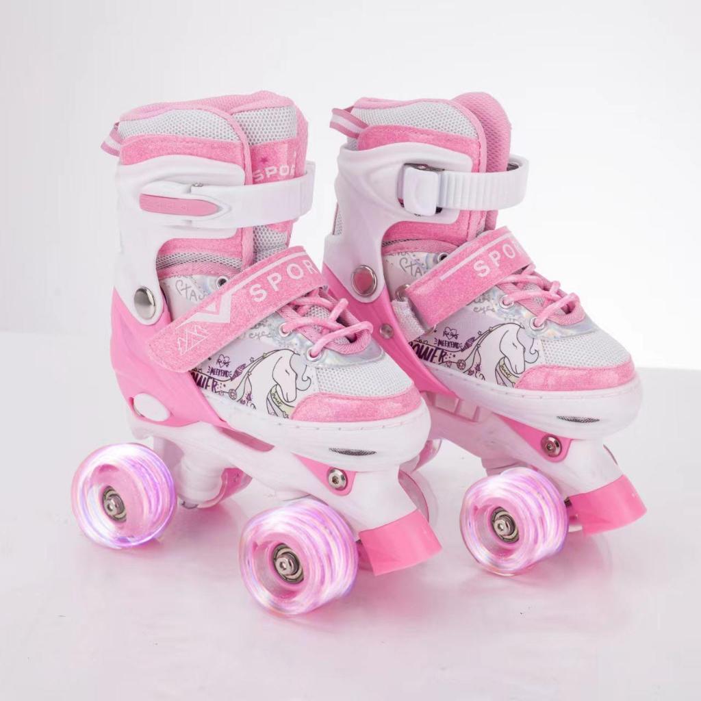 Patins Infantil 4 Rodas ARCO IRIS Várias Cores Com Luz De Led Top ...