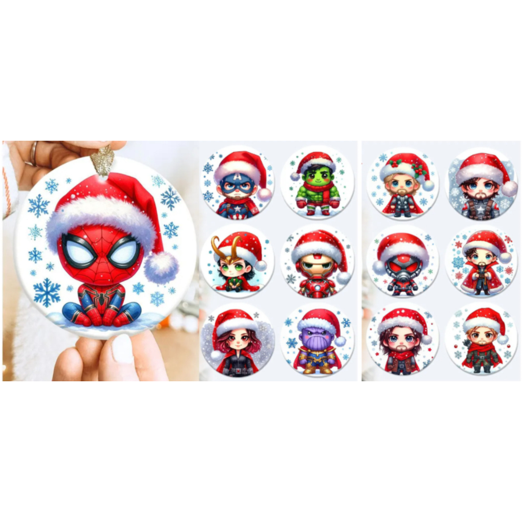 13 Enfeites Super-heróis Para Árvore De Natal Nerd Pendentes Geek ...