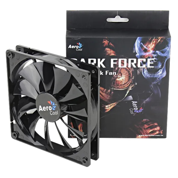 KIT com 3 Coolers AeroCool Dark Force 120mm – Black Fan | Shopee Brasil
