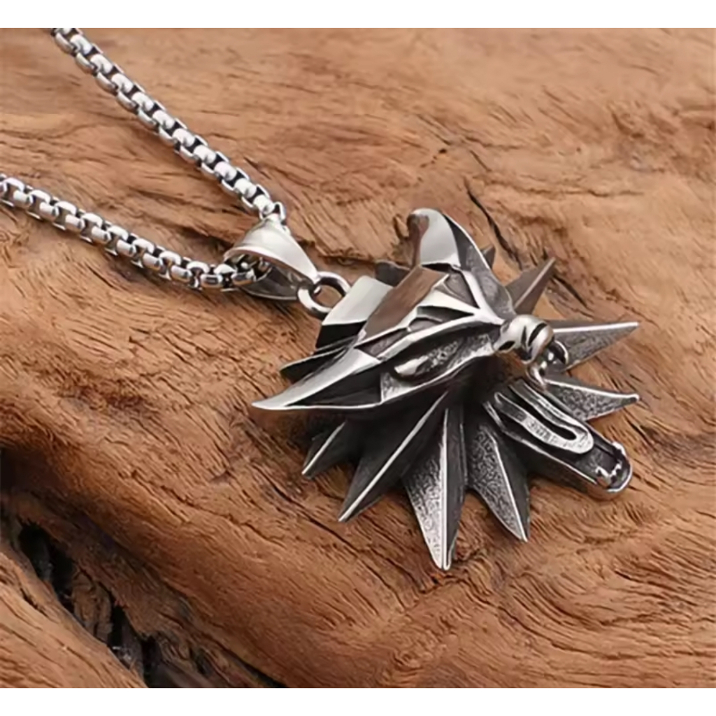 Corrente Com Pingente Lobo The Witcher Cosplay Livro Seriado | Shopee ...