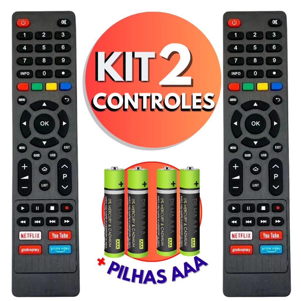 Controle Tv Para Philco Smart 4k Tecla Netflix Globo Play You Tube Prime Video | Shopee Brasil