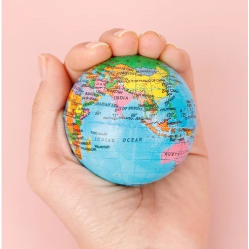 Bolinha Antiestresse com Mapa do Mundo | Shopee Brasil