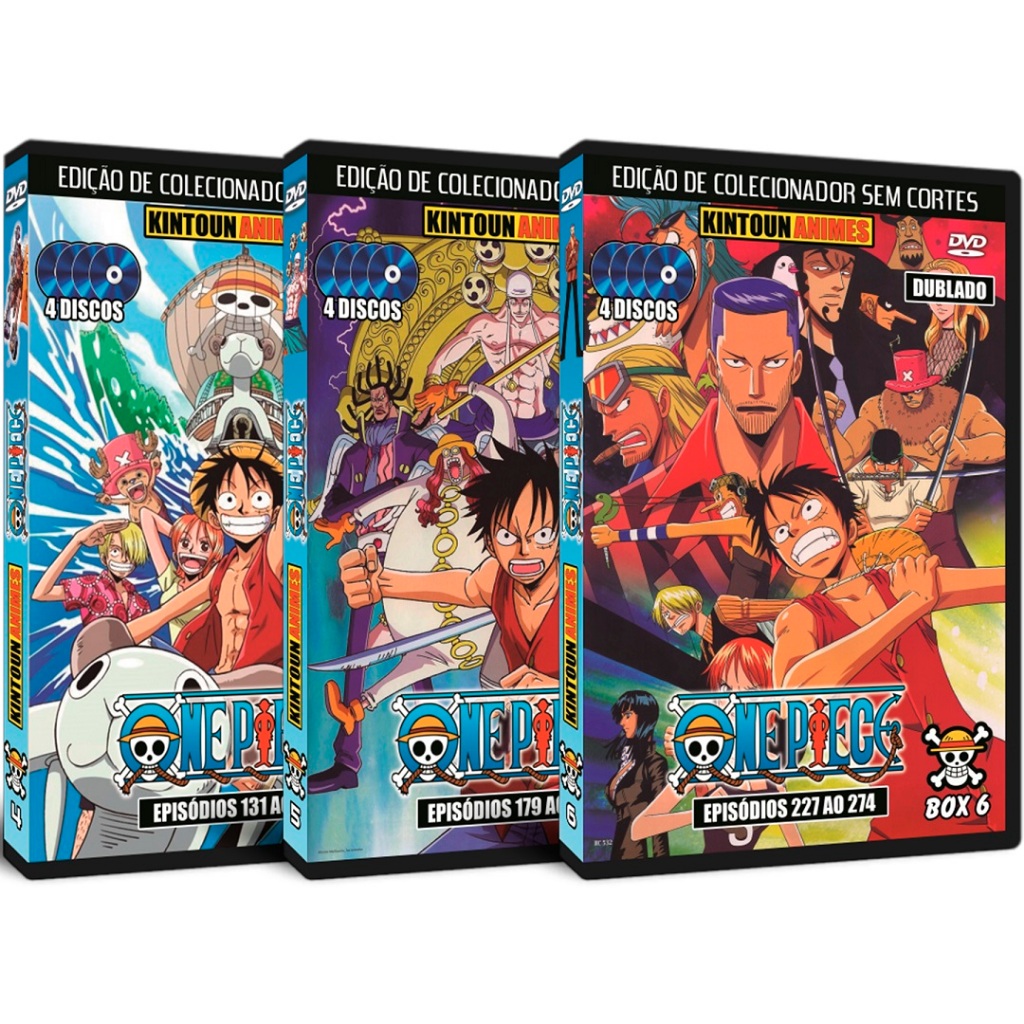 Dvds One Piece Box 4, 5 E 6 - Episódios 131 Ao 274 Dublado | Shopee Brasil