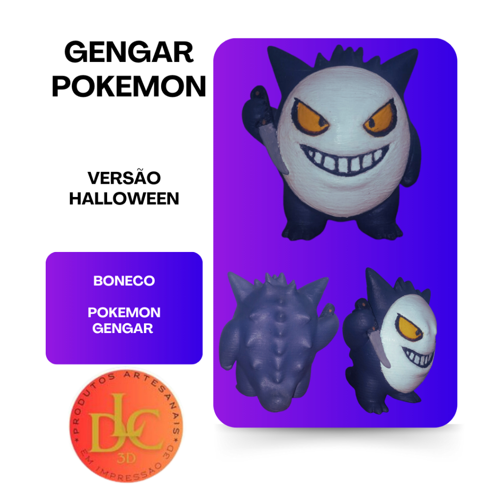 Gengar Halloween 3D - O terror mais fofo da temporada! | Shopee Brasil