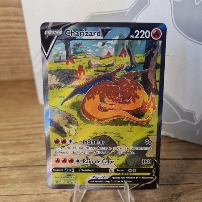 Carta Pokemon Charizard V. ORIGINAL | Shopee Brasil