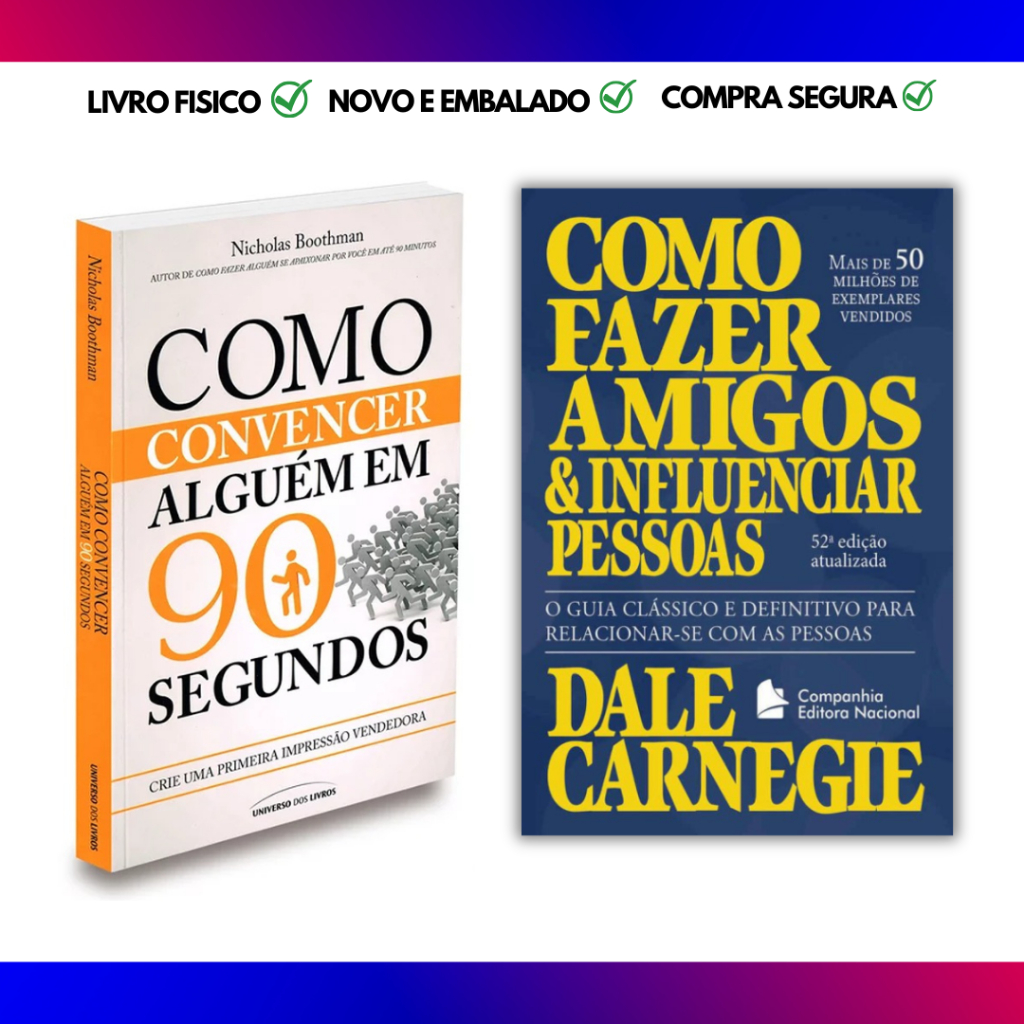 Livros Como Convencer Alguem Em 90 Segundos - Nicholas Boothman + Como ...