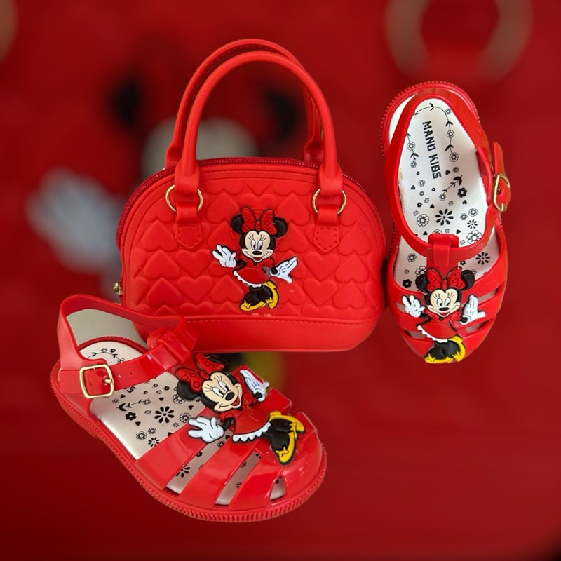 Kit Sandália Melissa Bolsa Papete Infantil Menina Personagem ...
