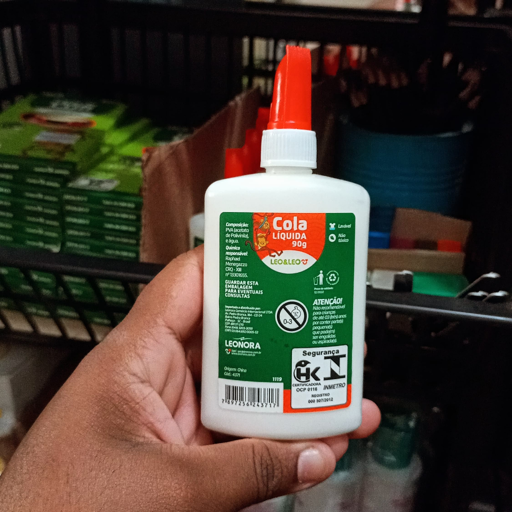 Cola Branca Liquida 90g - Leo&Leo | Shopee Brasil