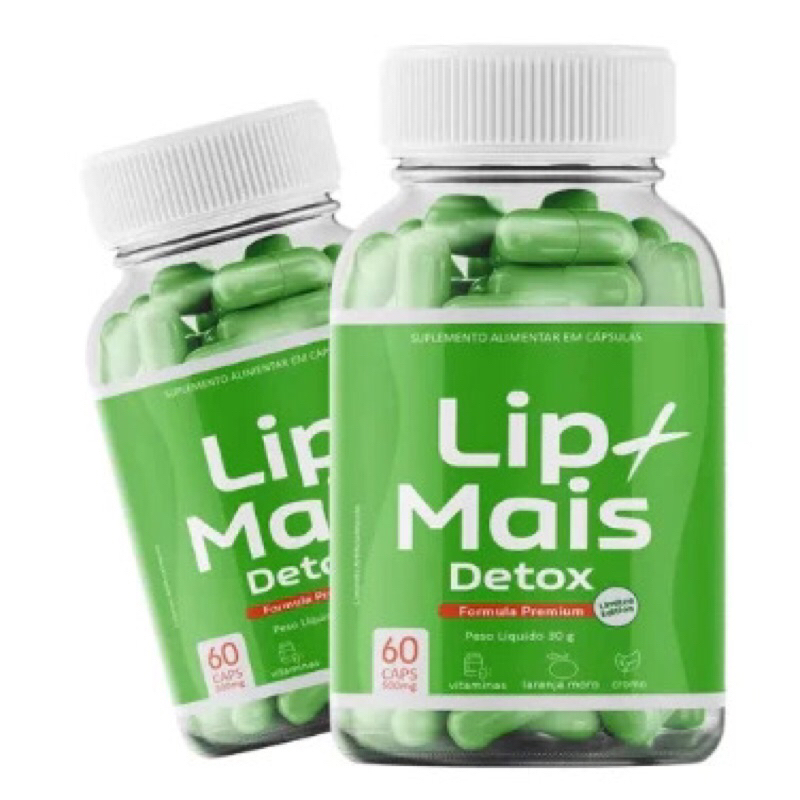 2x pote Lip + Mais Detox Caps - Original / Envio Imediato | Shopee Brasil