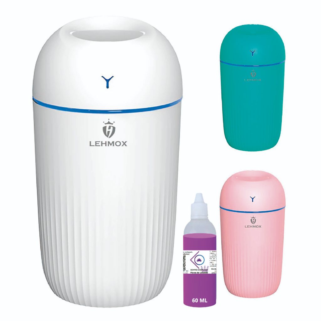 Umidificador Difusor Discreto Grande 420 ml Com ou Sem 1 Essência ...