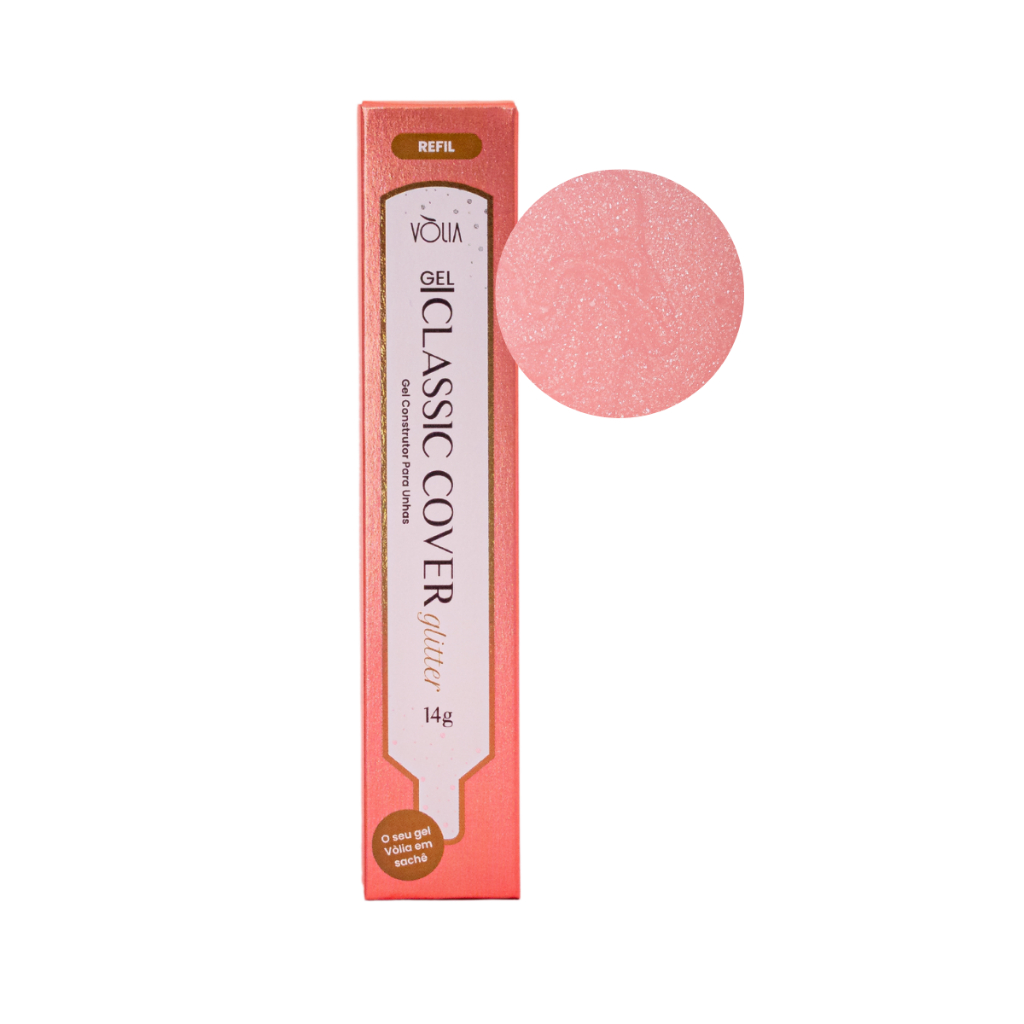 Gel Classic Cover Glitter Vòlia 14g Sachê Refil Lançamento | Shopee Brasil
