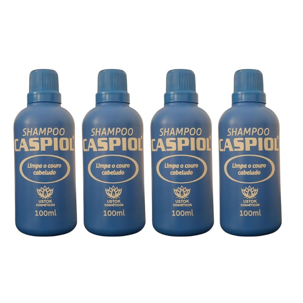 Kit 4 Shampoo Caspiol 100ml Limpa o Couro Cabeludo - Anti Caspa e ...