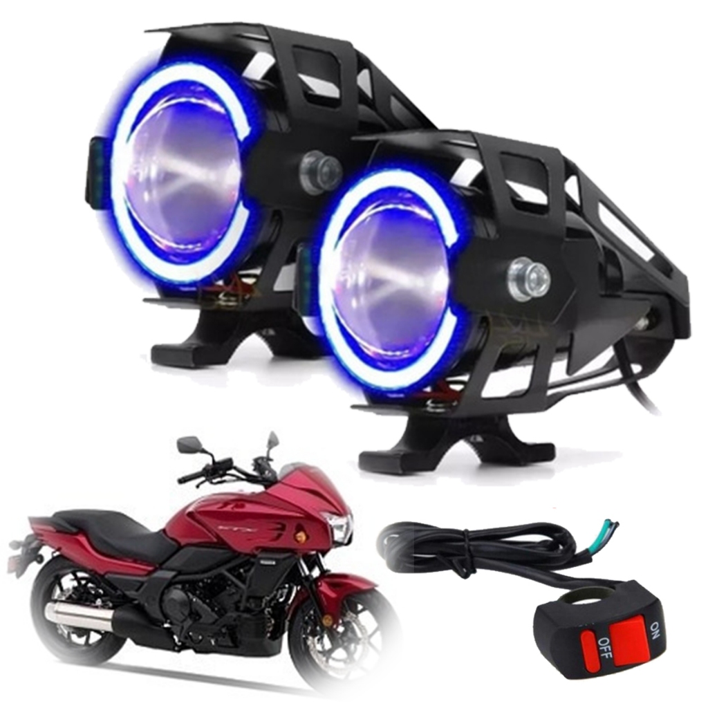 Kit Led Farol Milha Moto Honda CTX 700N 2014 Angel Eye Azul U7 | Shopee ...