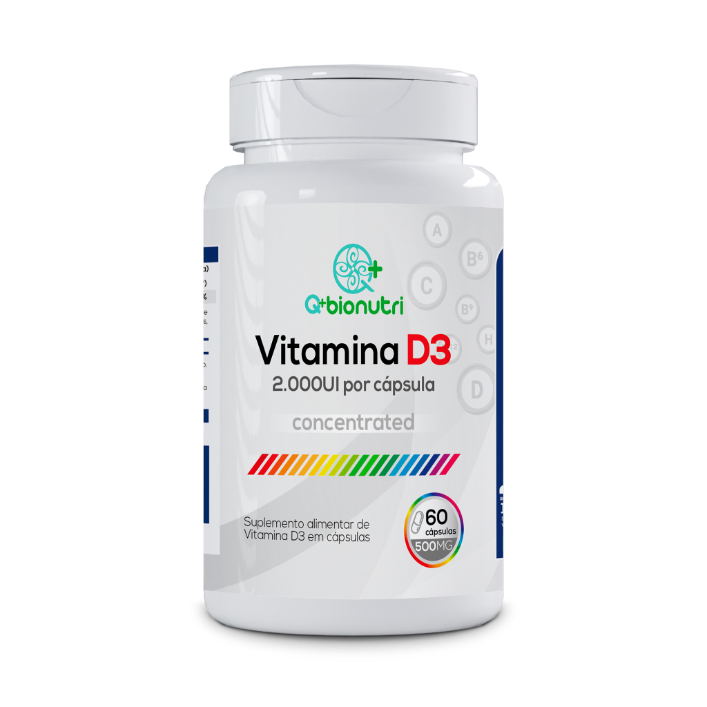 Vitamina D3 2.000UI 60 Cápsulas 500mg | Shopee Brasil