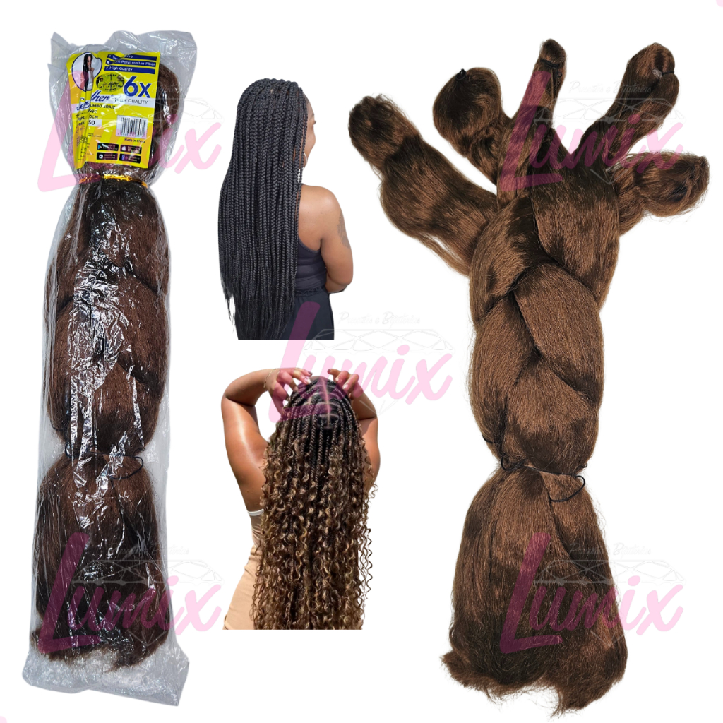 Cabelo Jumbo 30 Castanho Claro 399g Ser Mulher Boxbraids Jumbao ...