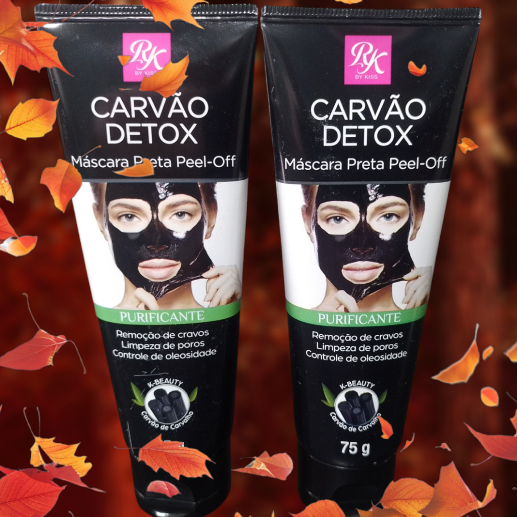 BOX c/2 Máscaras Faciais de Carvão Detox Kiss NY Peel-Off- 75g - Kiss New York val:03/25 ...