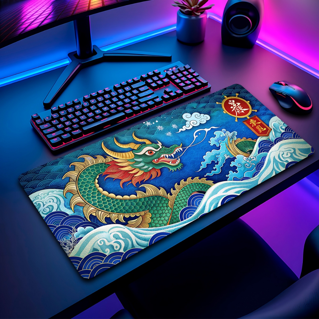 Mouse Pad Dragão Japonês Gamer Antiderrapante Grande Diversas Estampas ...