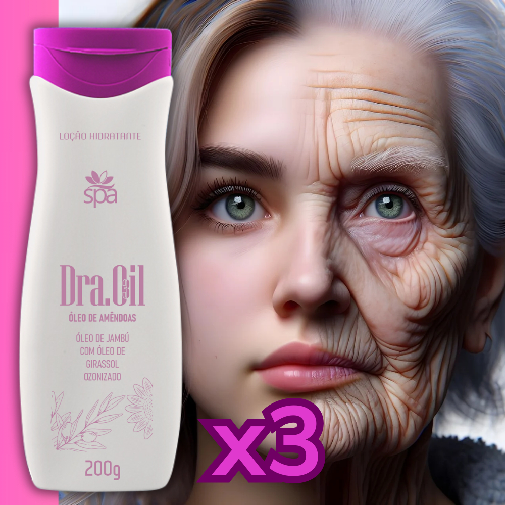 Kit 3x Dra. O3 Oil - Loção antirugas c/ óleo de girassol ozonizado ...