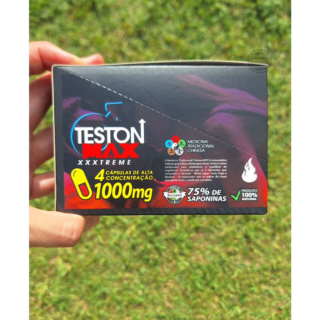 Teston Max 1000mg 100% Natural Caixa Com 48 Cápsulas. | Shopee Brasil