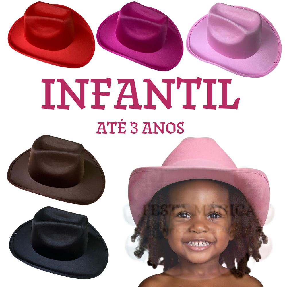 Chapéu de Cowboy Infantil Country Boiadeira Menino e Menina Ana Castela ...